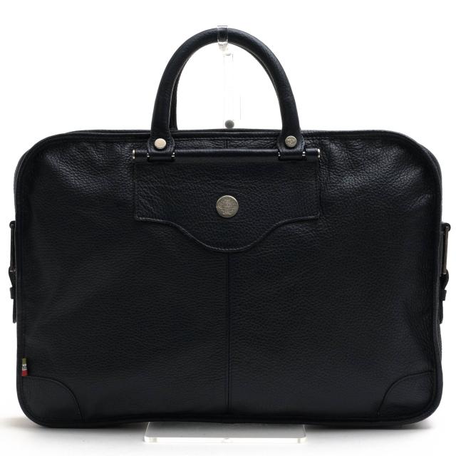 ○オロビアンコ orobianco ペブルドレザー 牛革 ビジネスバッグ 2WAY ショルダーバッグ シボ革 シュリンクレザー メンズ 【中古】 中古