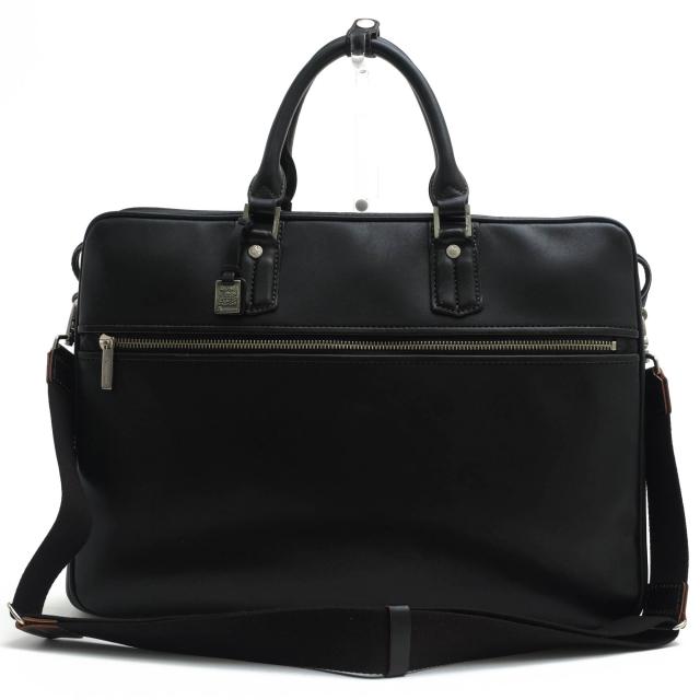 ○アクアスキュータム Aquascutum 牛革 ビジネスバッグ ダブルコンパートメント 2WAY ショルダーバッグ メンズ 【中古】 中古