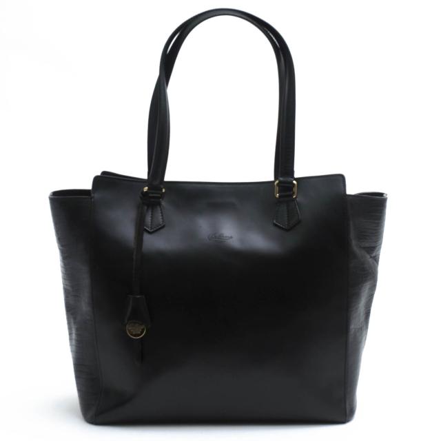 ○ボルドリーニ セレリア Boldrini Selleria カーフ 牛革 リザード型押し牛革 トートバッグ 6853 A4サイズ収納可 定番 メンズ 【中 中古