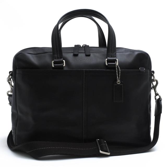 ○コーチ COACH 牛革 ビジネスバッグ F70670 Legacy Leather Zip Commuter レガシー ジップ コミューター 2WAY ショルダーバッグ   中古
