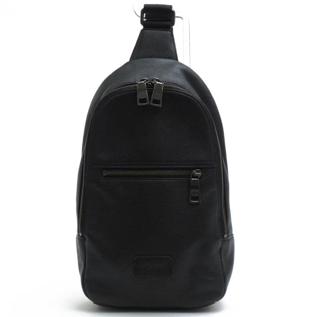 ○コーチ COACH ペブルドレザー 牛革 ショルダーバッグ 71709 Campus Pack キャンパス パック ボディバッグ シボ革 シュリンクレザ 中古