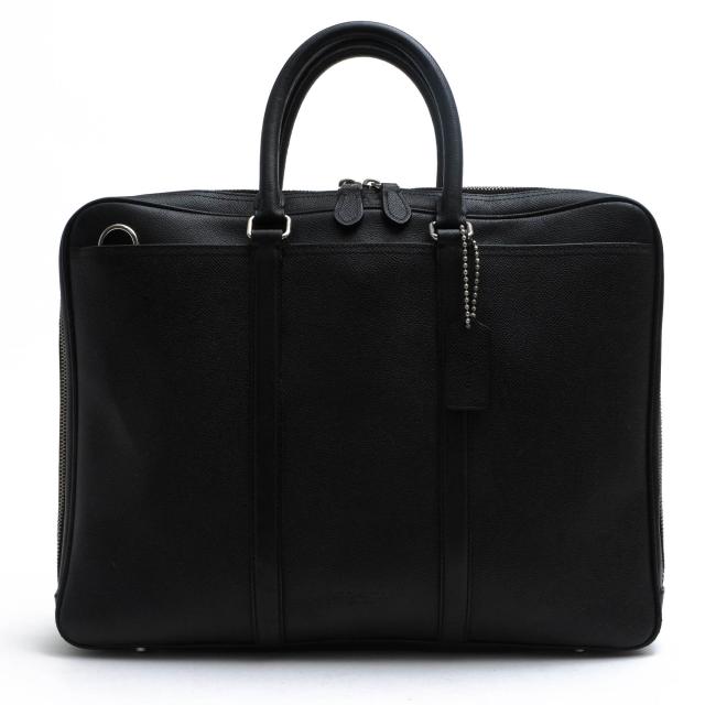 ○コーチ COACH クロスグレインレザー 牛革 ビジネスバッグ 54930 Metropolitan Slim Brief メトロポリタン ブリーフ A4サイズ収納 中古