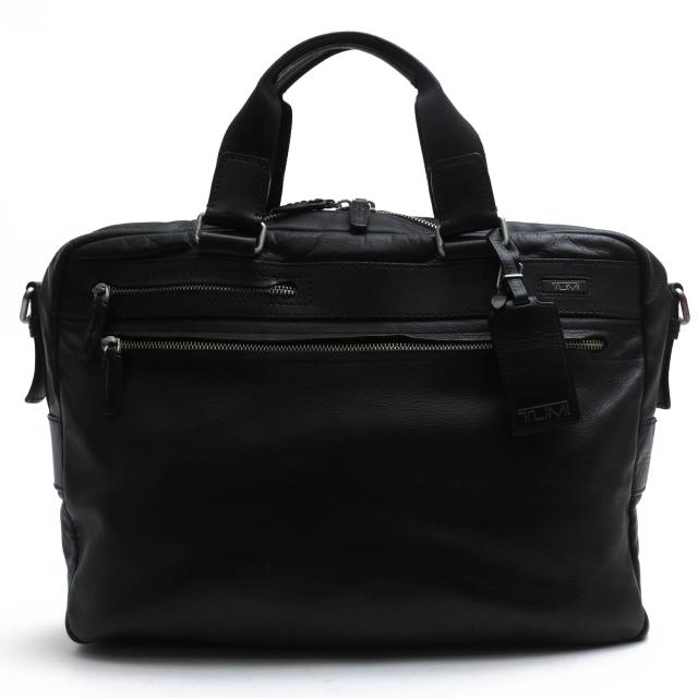 ○トゥミ TUMI フルグレインレザー 牛革 ビジネスバッグ 68116D Laredo Slim Brief スリムブリーフ メンズ 【中古】 中古