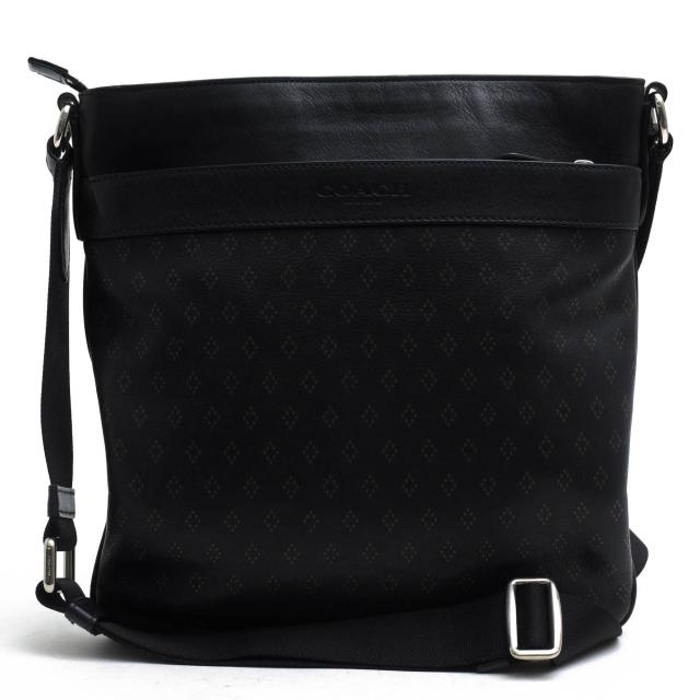 ○コーチ COACH ペブルドレザー 牛革 ショルダーバッグ F72291 Bowery Crossbody In Printed Leather Diamond Foulard バワリー ク 中古