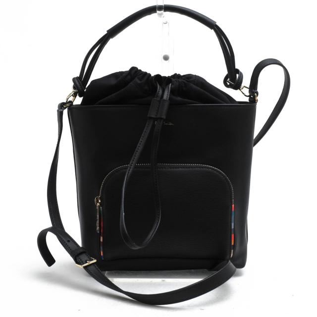 ○ポールスミス Paul Smith 床革 ショルダーバッグ APW392 スワールハイライト バケットバッグ 2WAY ショルダーバッグ レディース  中古