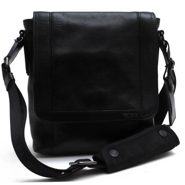 ○トゥミ TUMI 牛革 ショルダーバッグ 68603JT Centro Padua Leather Map Bag パドア クロスボディ メッセンジャーバッグ シボ革   中古