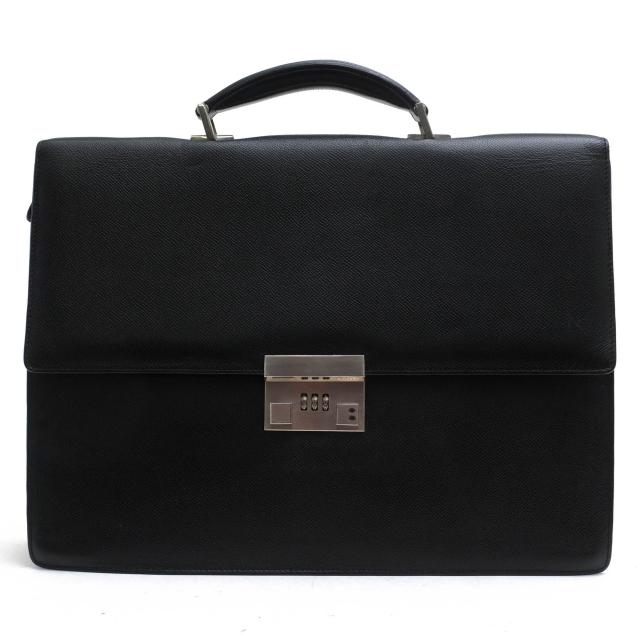 ○バリー BALLY 牛革 カーフ ビジネスバッグ グレイン型押し メンズ 【中古】 中古