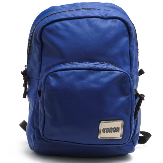 ○コーチ COACH ソフトグレインレザー 牛革 リュック 78828 Pacer Backpack With Coach Patch ペイサー コーチパッチ ノートPC収納 中古