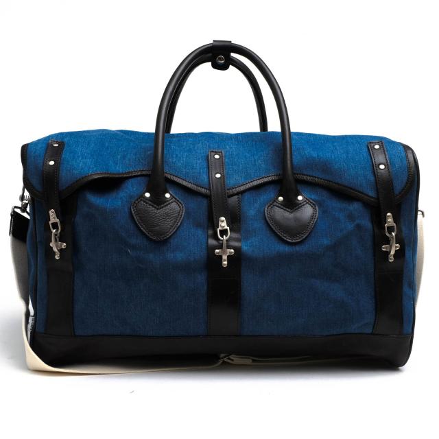 ○マニファクチュアード バイ セイラーズ MANUFACTURED BY Sailor's 牛革 カウレザー ボストンバッグ 2WAY ショルダーバッグ デニ  中古