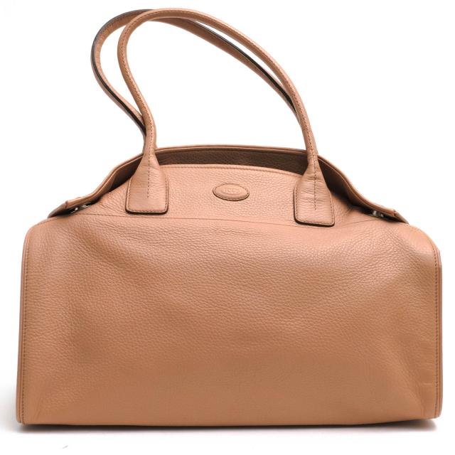 ○トッズ TOD'S ペブルドレザー 牛革 トートバッグ Girelli ジレリ シボ革 シュリンクレザー 肩掛け ワンショルダーバッグ レディ  中古