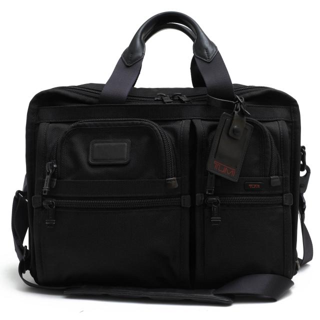 ○トゥミ TUMI FXTバリスティックナイロン ナパレザー ビジネスバッグ 26145DH Alpha FXT T-Pass Expandable Laptop Brief 2WAY シ 中古