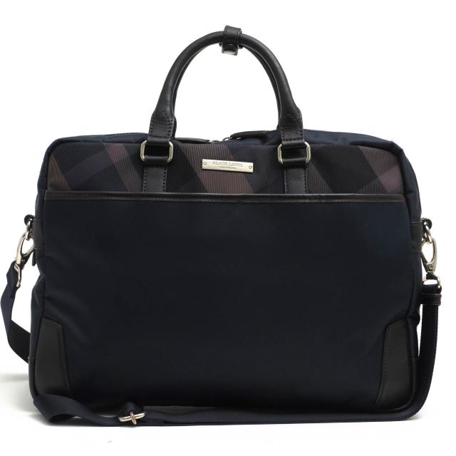 ○ブラックレーベル・クレストブリッジ BLACK LABEL CRESTBRIDGE 牛革 ビジネスバッグ 51114-105-28 トーナルクレストブリッジチェ 中古