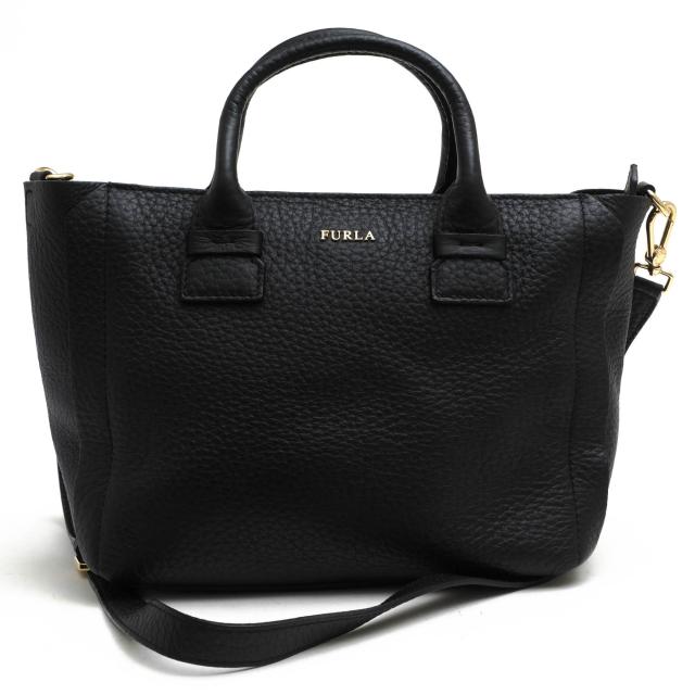 ○フルラ FURLA 牛革 トートバッグ F6855/S4 CAPRICCIO S TOTE カプリッチョ シボ革 シュリンクレザー レディース 【中古】 中古