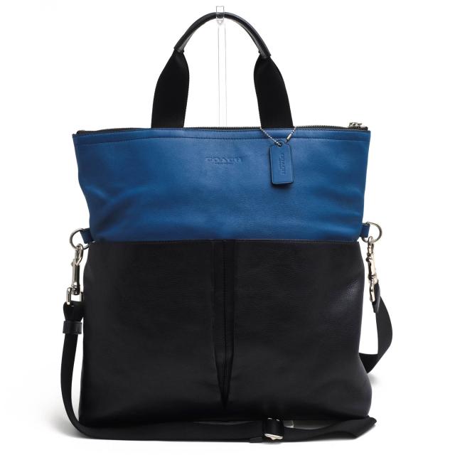 ○コーチ COACH 牛革 トートバッグ F71722 FOLDOVER TOTE IN SMOOTH LEATHER サリバン スムースレザーフォルドオーバー A4サイズ収 中古