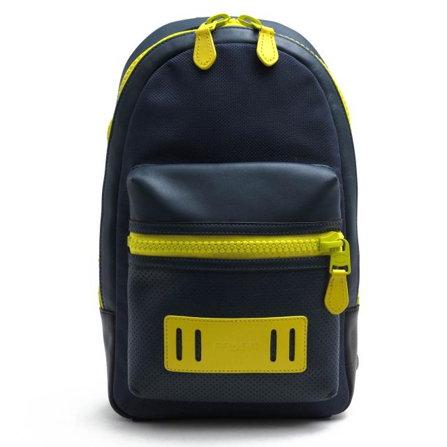 ○コーチ COACH 一部牛革 ショルダーバッグ F20469 Terrain Pack In Perforated Mixed Materials テレイン パック ボディバッグ メ 中古