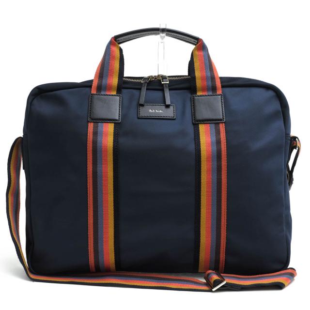 ○ポールスミス Paul Smith 一部牛革 ビジネスバッグ PSN213 ライトウェイトナイロンウェビング 2WAY ショルダーバッグ メンズ 【  中古