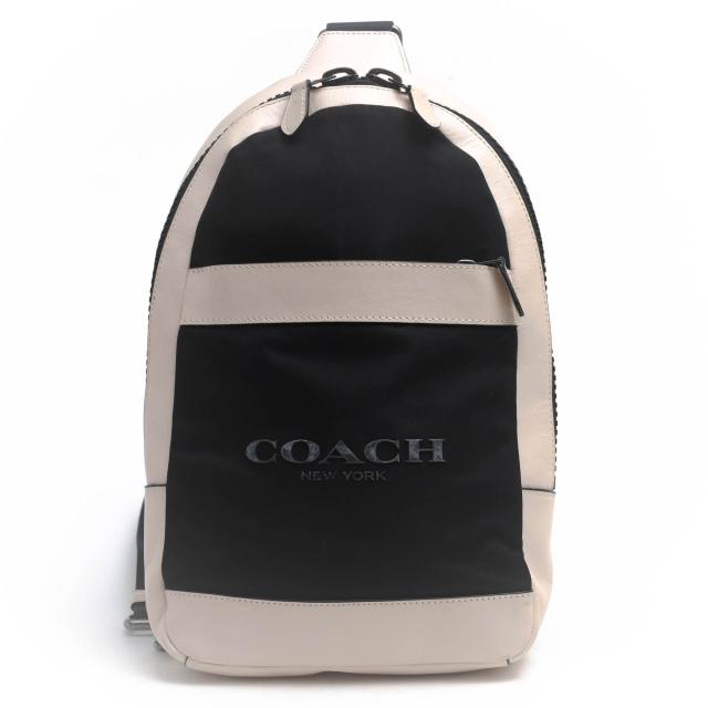 ○コーチ COACH 高密度ナイロン 牛革 ショルダーバッグ F59320 CHARLES PACK IN NYLON チャールズ スリングバッグ ボディバッグ 肩 中古