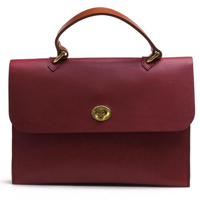 ○ミミベリー MIMI BERRY ベジタブルタンニン鞣し牛革 ハンドバッグ HEBE フラップ式 定番 レディース 【中古】 中古