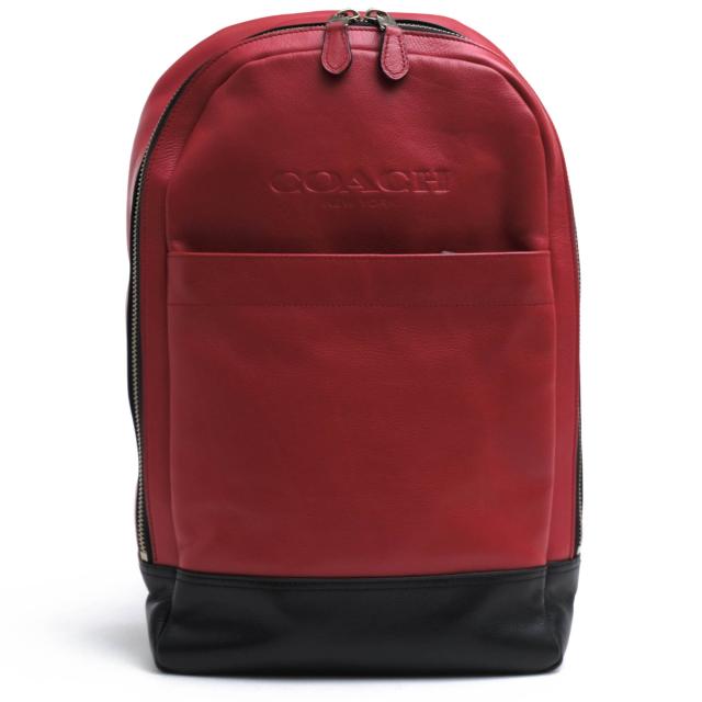 ○コーチ COACH 牛革 リュック F54135 Charles Slim Backpack In Sport Calf Leather チャールズ スリム バッグパック スポーツカ  中古