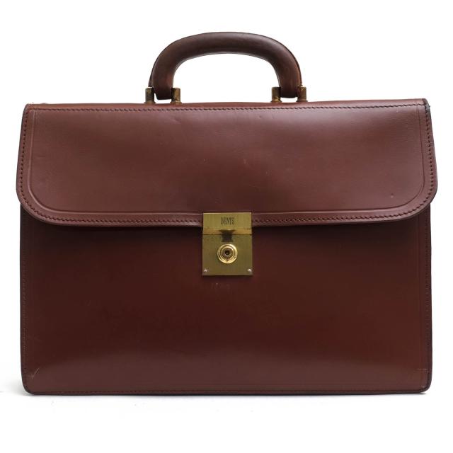○デンツ DENTS ブライドルレザー 牛革 ビジネスバッグ フラップ式 メンズ 【中古】 中古