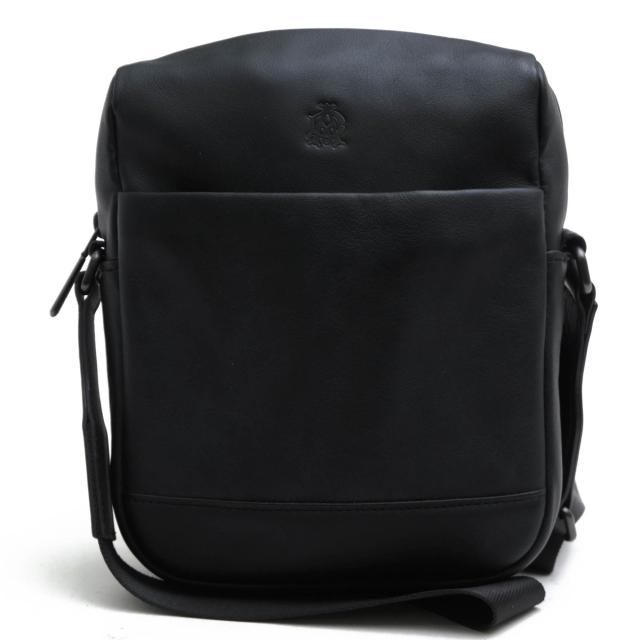 ○ダンヒル Dunhill 牛革 カーフ ショルダーバッグ L3S162A TRAVELER LEATHER CITY REPORTER トラベラーズ ボディバッグ 2WAY ショ 中古