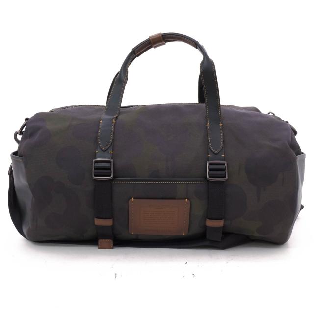 ○コーチ COACH コーデュラナイロン ポリッシュドペブルレザー 牛革 ボストンバッグ 32255 Military Wild Beast Cordura Academy G 中古