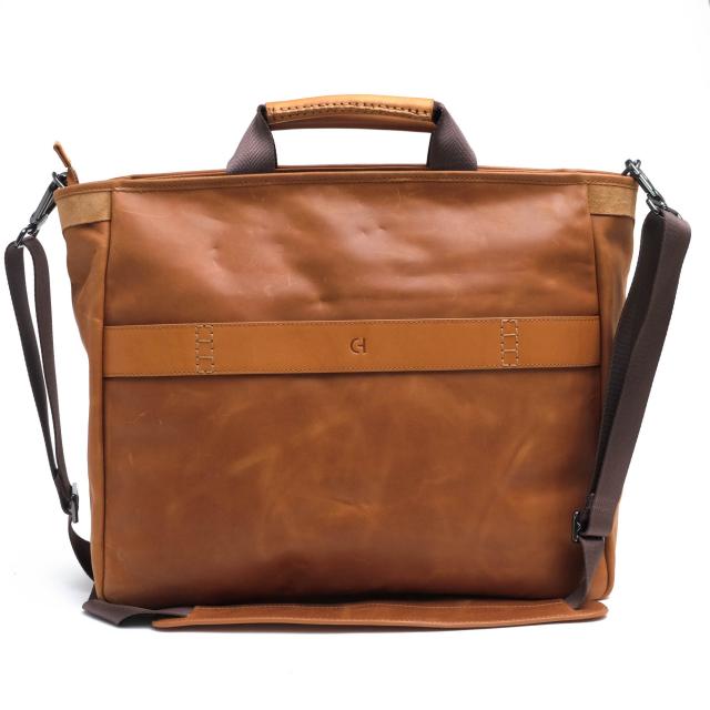 ○コールハーン COLE HAAN フルグレインオイル鞣しプレミアムレザー 牛革 トートバッグ F12319 American Classics Tote 2WAY ショ  中古