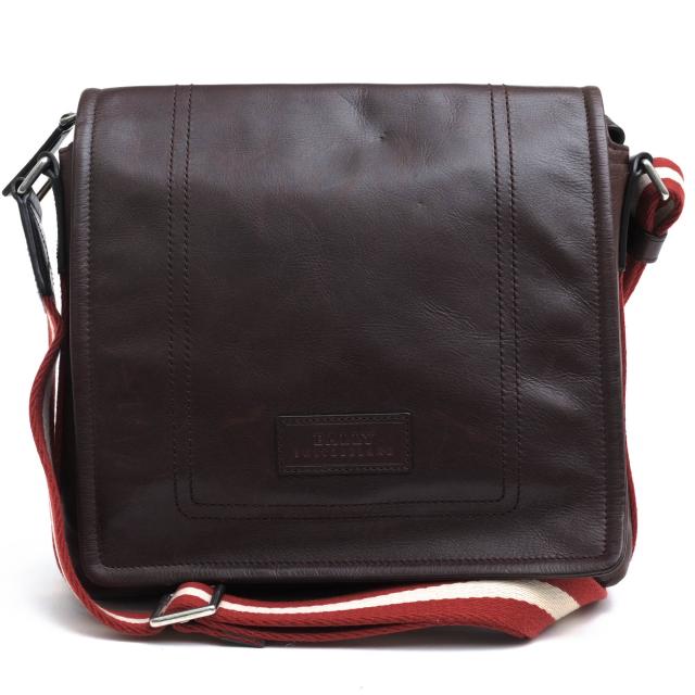 ○バリー BALLY 牛革 カーフ ショルダーバッグ TERLAGO バリーストライプ メッセンジャーバッグ メンズ 【中古】 中古