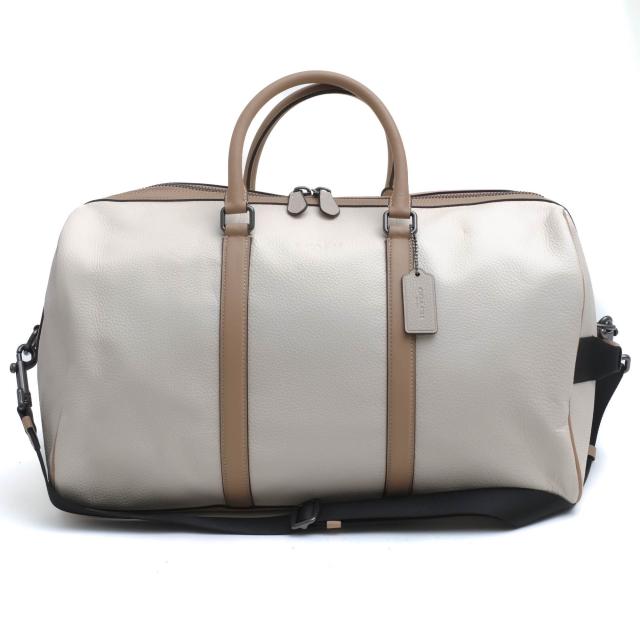 ○コーチ COACH リファインドペブルレザー 牛革 ボストンバッグ CJ669 Venturer Bag In Colorblock A4サイズ収納可 ノートPC収納可 中古