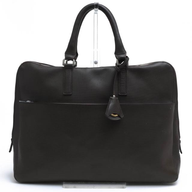 ○アニアリ aniary Grid Leather グリッドレザー 牛革 ビジネスバッグ 25-01000 格子柄 メンズ 【中古】 中古