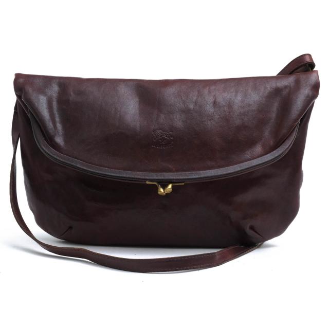 ○イルビゾンテ IL BISONTE バケッタレザー 牛革 ショルダーバッグ 5412300911 がま口 レディース 【中古】 中古