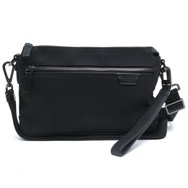 ○トゥミ TUMI ナイロンツイル 牛革 ショルダーバッグ 6602033D Harrison Sherman Crossbody ハリソン シャーマン クロスボディ 2W 中古