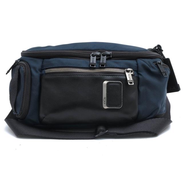 ○トゥミ TUMI バリスティックナイロン ナパレザー 牛革 ショルダーバッグ 232399NVY Kelley Sling ケリー スリングバッグ ボディ  中古