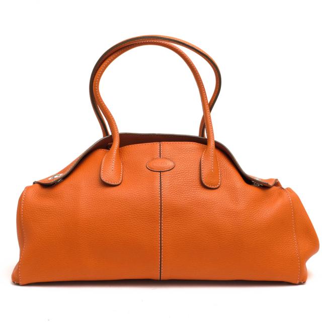 ○トッズ TOD'S ペブルドレザー 牛革 トートバッグ Girelli ジレリ シボ革 シュリンクレザー ミニボストン レディース 【中古】 中古