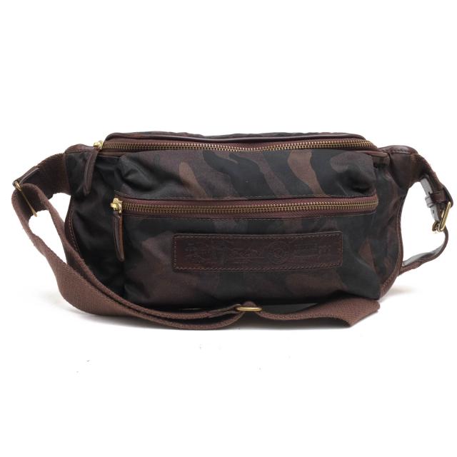 ○フェリージ Felisi リモンタナイロン バケッタレザー 牛革 ウエストバッグ 799/10/CF+A ボディバッグ 迷彩・カモフラージュ柄 定 中古