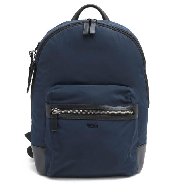 ○トゥミ TUMI 高密度ナイロン 牛革 リュック 66708NVYO デイパック ユニセックス 男女兼用 メンズ 【中古】 中古