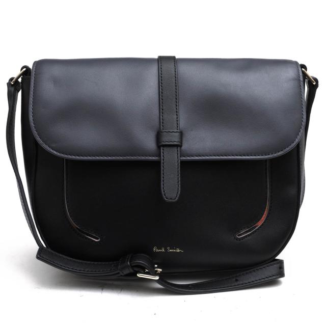 ○ポールスミス Paul Smith 牛革 ショルダーバッグ APW001 インセット ストライプ トリム クロスボディ 定番 レディース 【中古】 中古