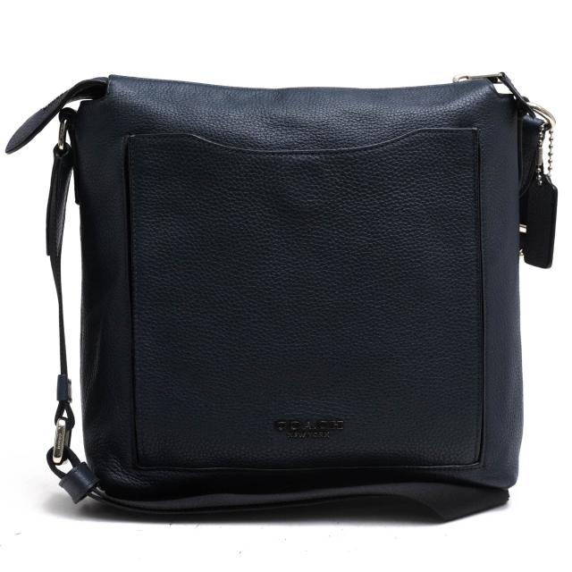 ○コーチ COACH ペブルドレザー 牛革 ショルダーバッグ 91303 Beckett Pocket Crossbody クロスボディ ユニセックス 男女兼用 シボ 中古