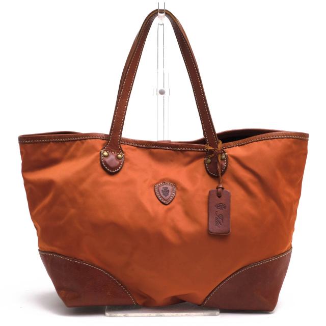 ○フェリージ Felisi アンゴロ モルビド 伊リモンタ社ナイロン バケッタレザー 牛革 トートバッグ 12/38/DS+NK ユニセックス 男女  中古