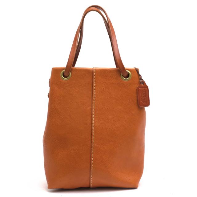 ○ヘルツ HERZ ソフトレザー 牛革 ハンドバッグ 巾着型 レディース 【中古】 中古