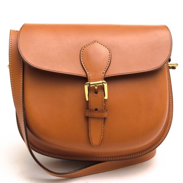 ○ソメスサドル SOMES SADDLE ベジタブルタンニン鞣し牛革 ショルダーバッグ ユニセックス 男女兼用 メンズ 【中古】 中古