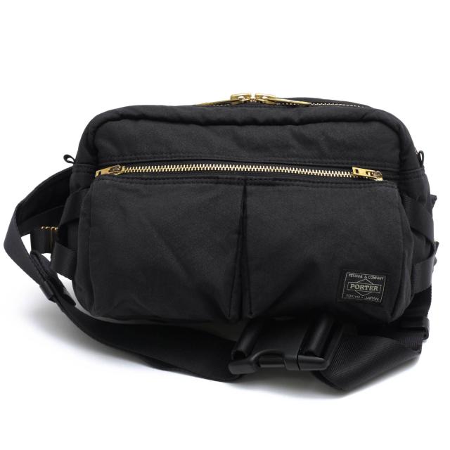 ○ポーター 吉田カバン PORTER ペーパーナイロンクロス ウエストバッグ 656-05219 DRAFT ドラフト ボディバッグ メンズ 【中古】 中古