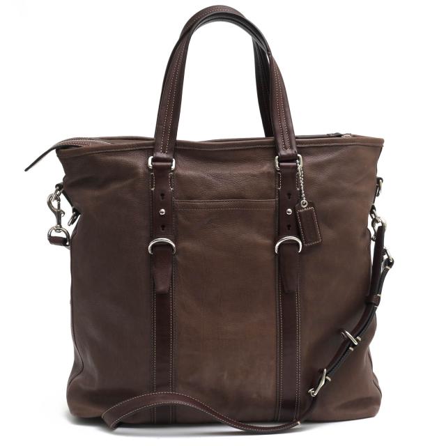 ○コーチ COACH 牛革 カーフ トートバッグ 70191 HARRISON East West Satchel ハリソン イーストウエスト サッチェル A4サイズ収納 中古