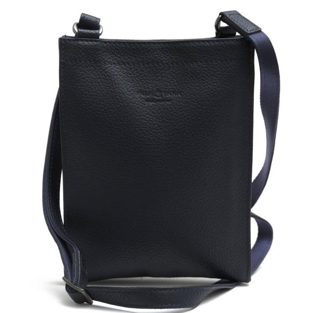 ○フジタカ FUJITAKA シュリンクエコレザー 牛革 ショルダーバッグ No.664103 エキストラソフト シボ革 シュリンクレザー メンズ   中古