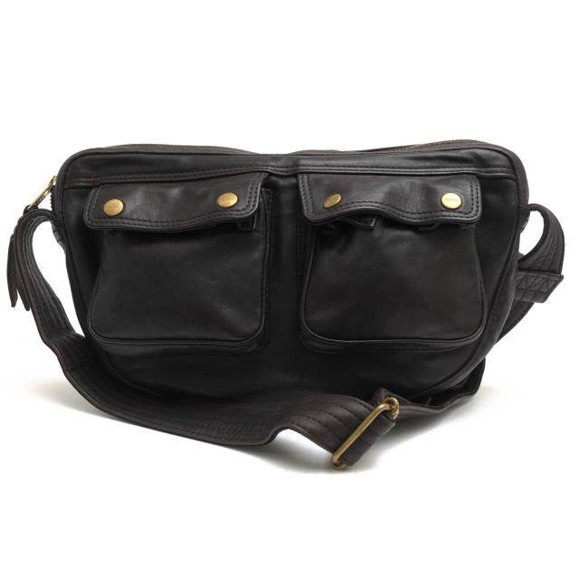 ○ポーター 吉田カバン PORTER B印 馬革 タンニン鞣し ボストンバッグ 221-04769 HORSEMAN BOSTON BAG ホースマン ウォッシュ加工  中古