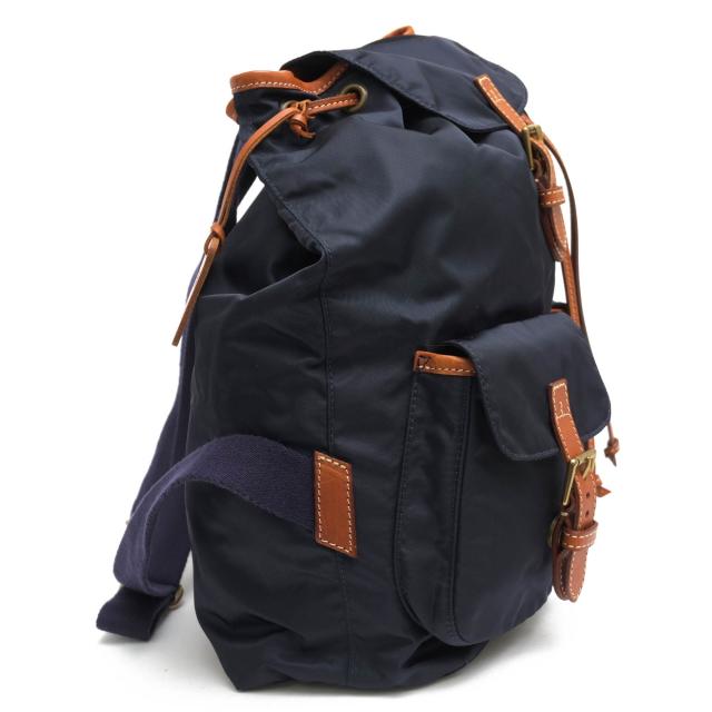 ○フェリージ Felisi 伊リモンタ社ナイロン バケッタレザー 牛革 リュック 15/56/DS 巾着型 デイパック メンズ 【中古】 中古