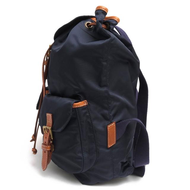 ○フェリージ Felisi 伊リモンタ社ナイロン バケッタレザー 牛革 リュック 15/56/DS 巾着型 デイパック メンズ 【中古】 中古