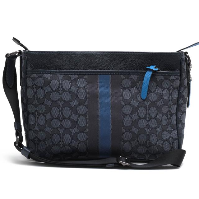 ○コーチ COACH シグネチャージャカード リファインドペブルレザー 牛革 ショルダーバッグ C5291 Thompson Crossbody In Signature 中古