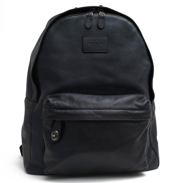 ○コーチ COACH ペブルレザー 牛革 リュック F71622 Campus Backpack in Refined Pebble Leather キャンパス バックパック リファ  中古