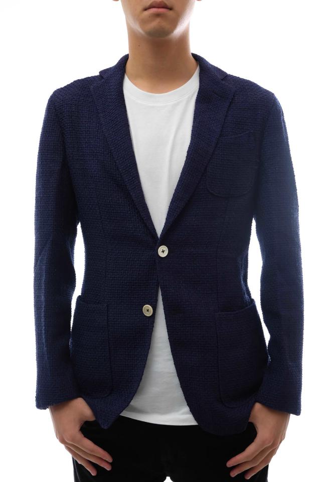 ○エルネスト ERNESTO サマーツイード テーラードジャケット CV251311 SUMMER TWEED 2B JACKET アンコンジャケット メンズ 【中古  中古